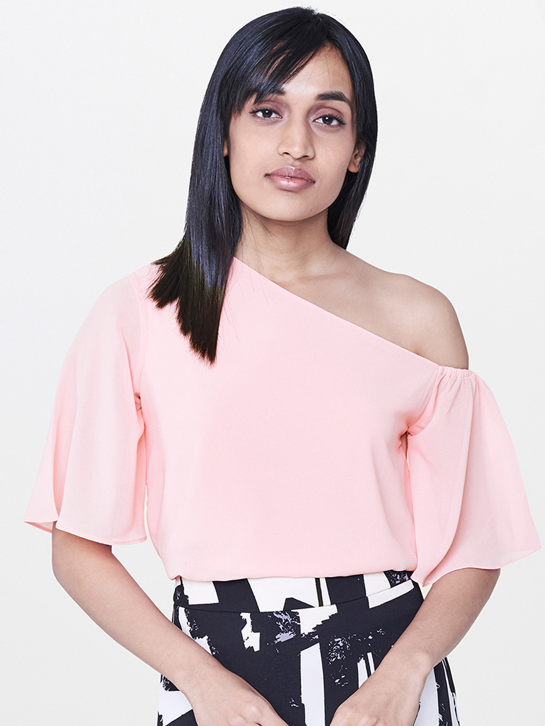 Buy AND Women Peach Coloured Solid Top - Tops for Women 2519686 | Myntra