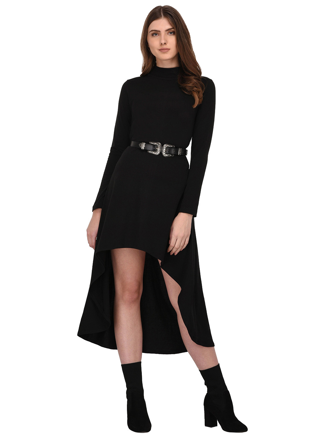 Buy Rigo Women Black A Line Midi Dress - Dresses for Women 25199826 ...