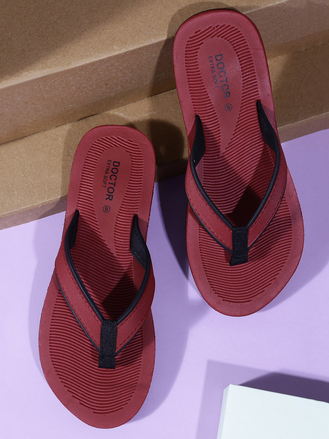 Buy DOCTOR EXTRA SOFT Women Orthopedic Printed Rubber Thong Flip Flops ...