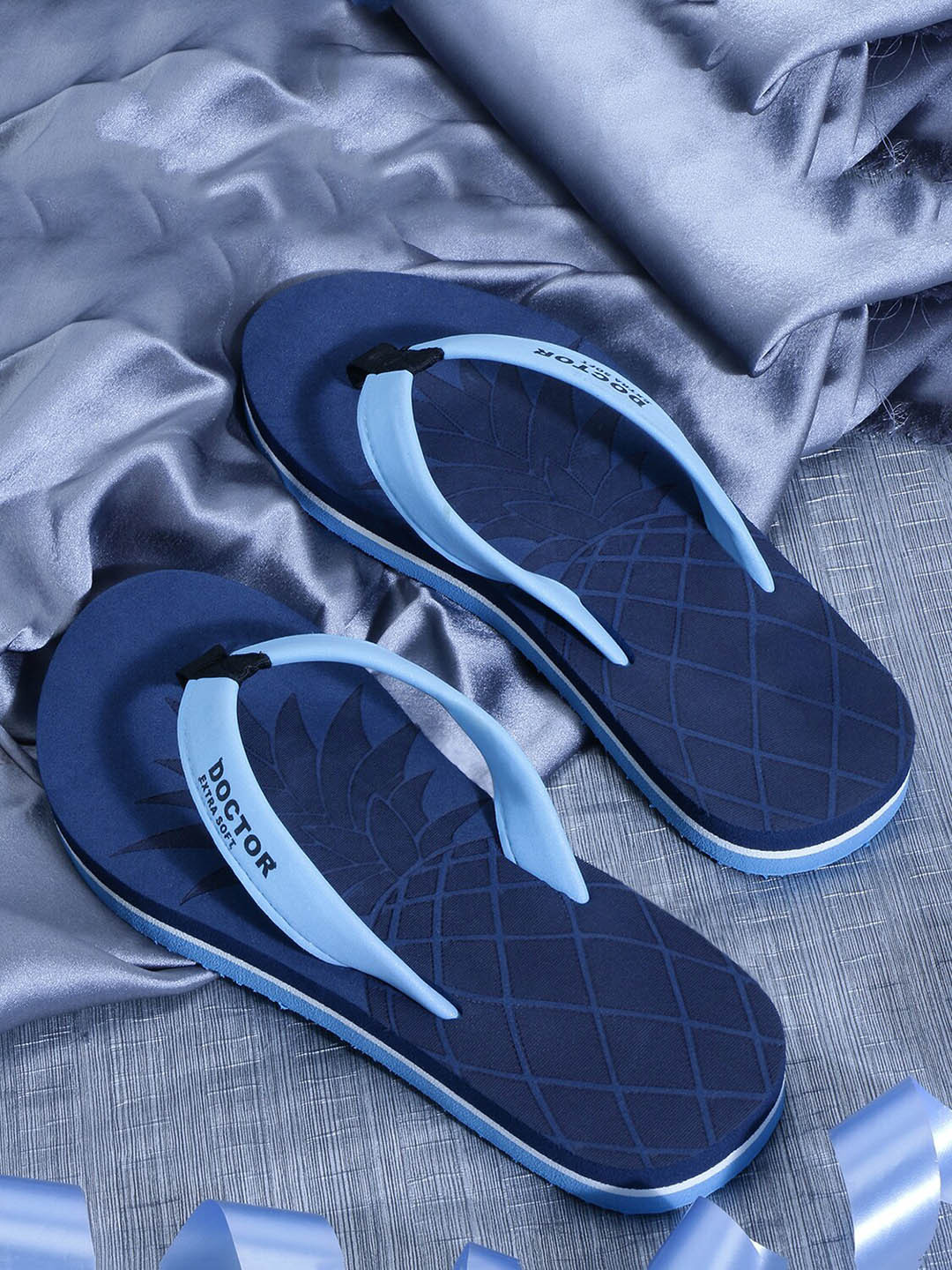 Buy DOCTOR EXTRA SOFT Women Orthopedic Printed Rubber Thong Flip Flops ...