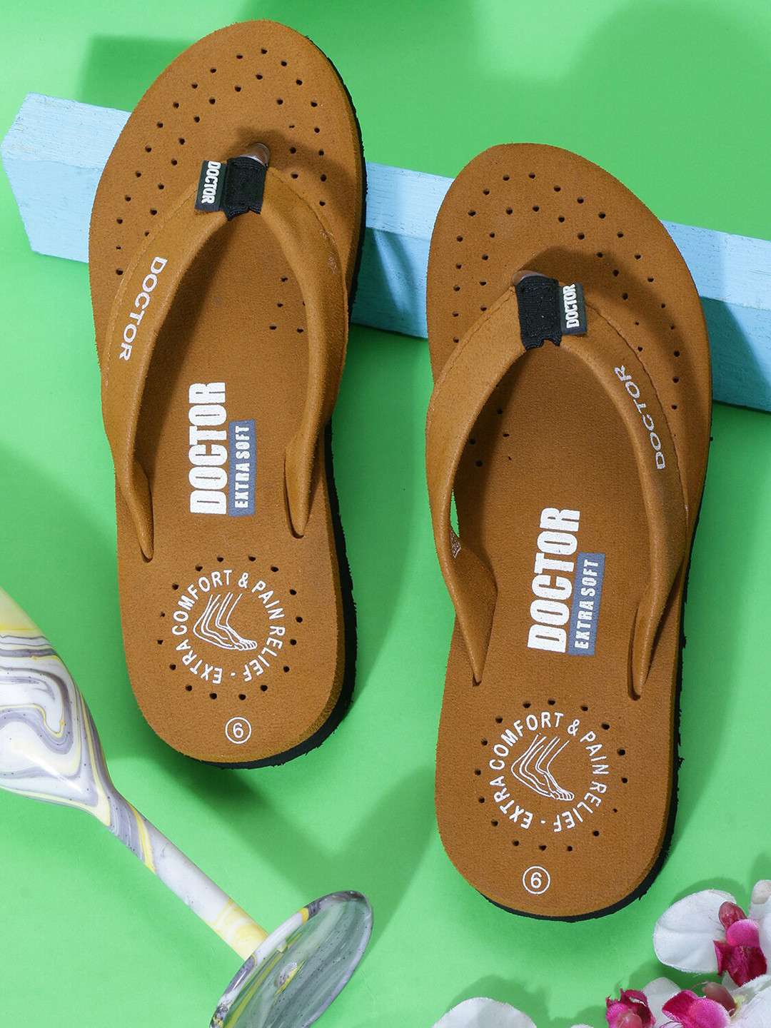 Buy DOCTOR EXTRA SOFT Women Orthopedic Non Slip Thong Flip Flops - Flip ...