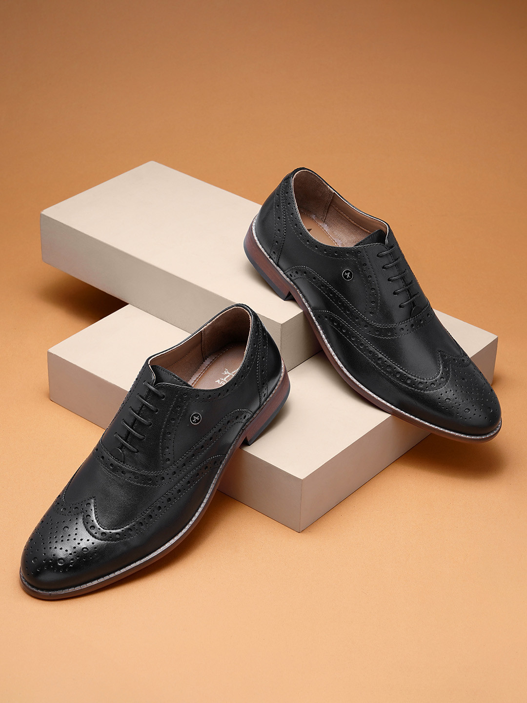 Buy Arrow Men Charter Perforated Leather Formal Brogues - Formal Shoes ...