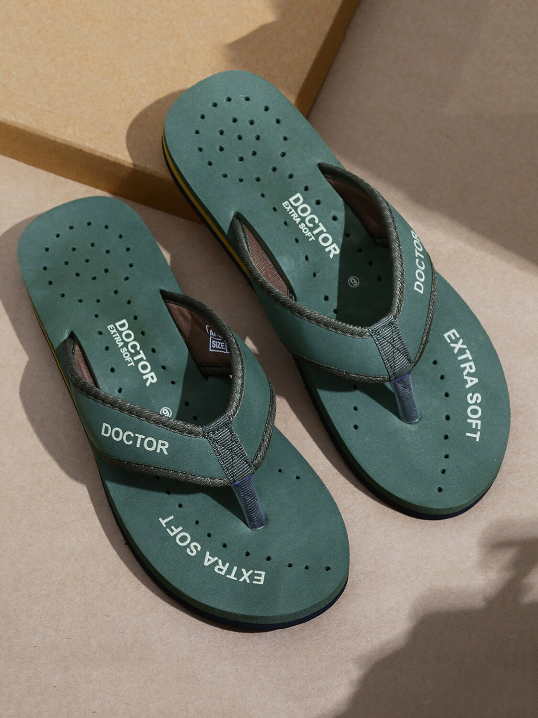 Buy DOCTOR EXTRA SOFT Women Printed Rubber Thong Flip Flops - Flip ...