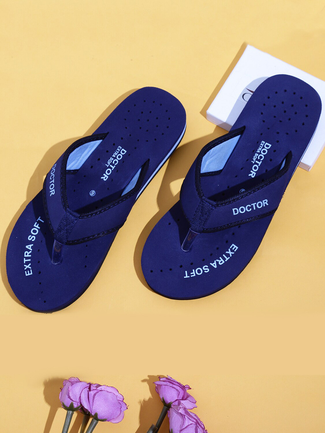 Buy DOCTOR EXTRA SOFT Women Perforated Thong Flip Flops - Flip Flops ...