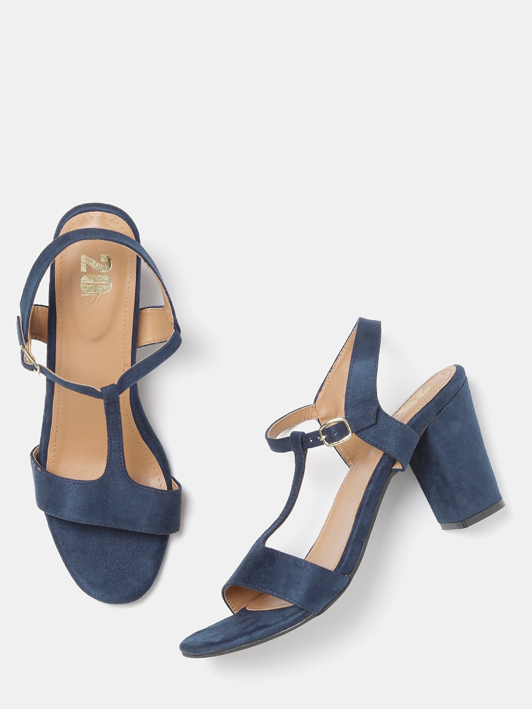 Buy 20dresses Women Navy Blue Solid Sandals Heels For Women 2520502 Myntra