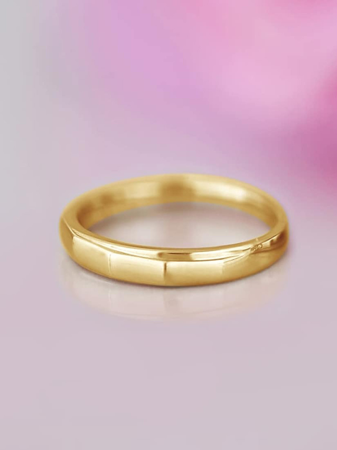 Buy Zavya Men 925 Pure Sterling Silver Gold Plated Band Finger Ring ...