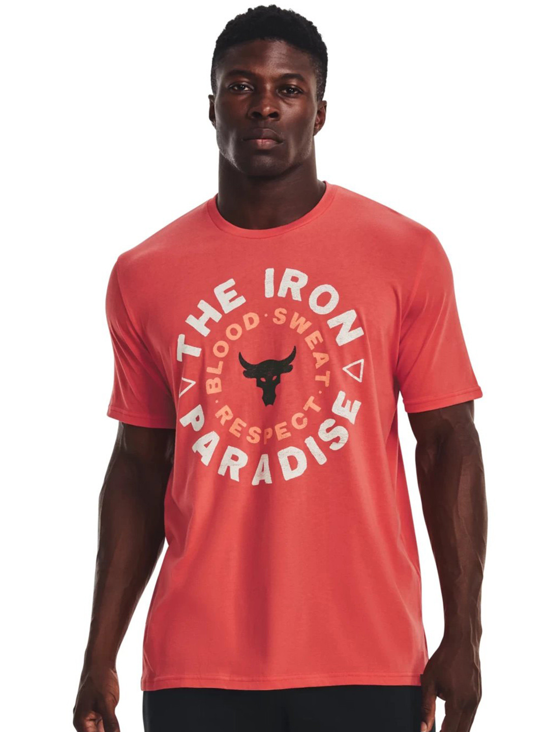 Buy UNDER ARMOUR Project Rock BSR Paradise Printed T Shirt - Tshirts ...