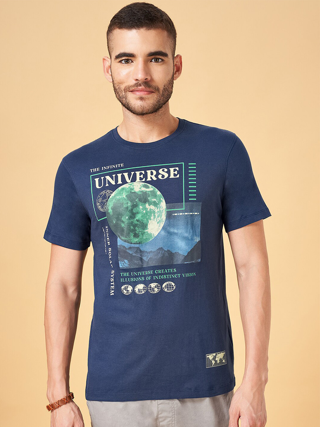 Buy Urban Ranger By Pantaloons Graphic Printed Cotton Slim Fit T Shirt ...