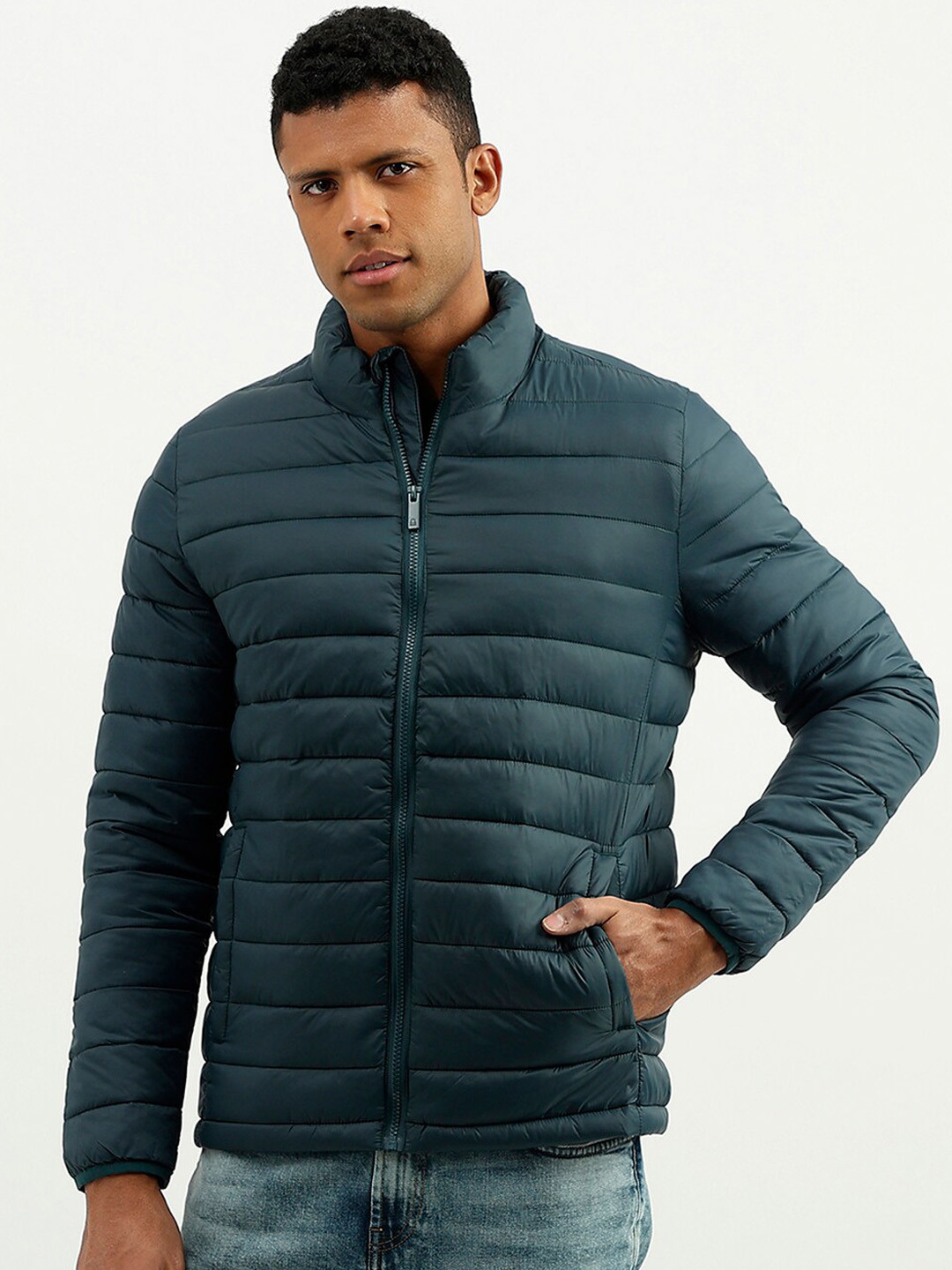 Buy United Colors Of Benetton Mock Collar Puffer Jacket - Jackets for ...