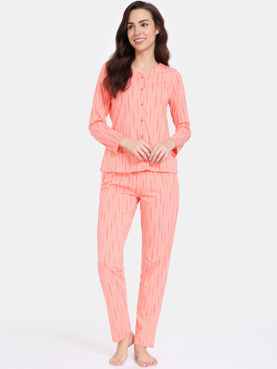 Buy Zivame Printed Pure Cotton Night Suit - Night Suits for Women ...