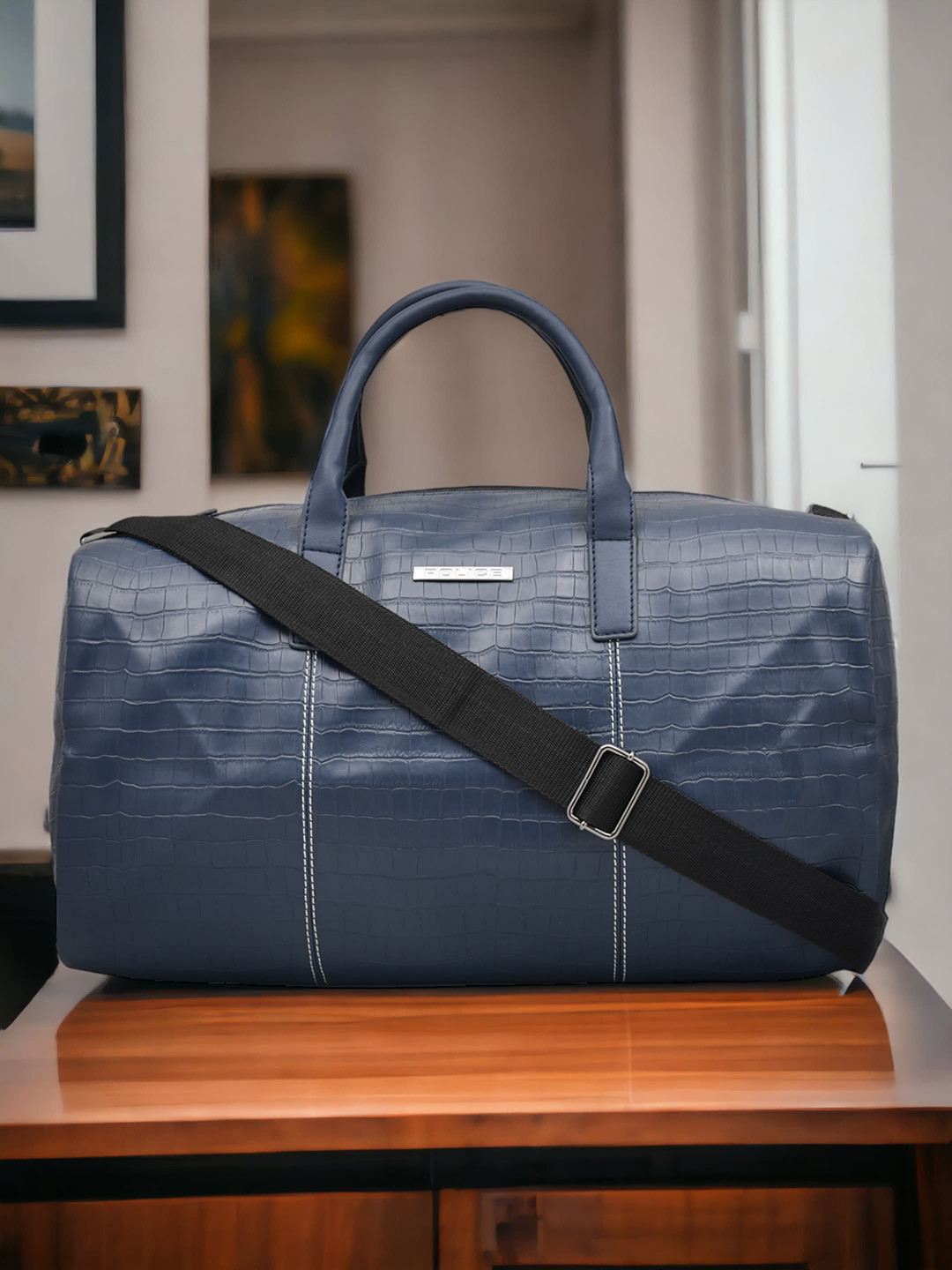 Buy Police Unisex Textured Medium Duffel Bag - Duffel Bag for Unisex ...