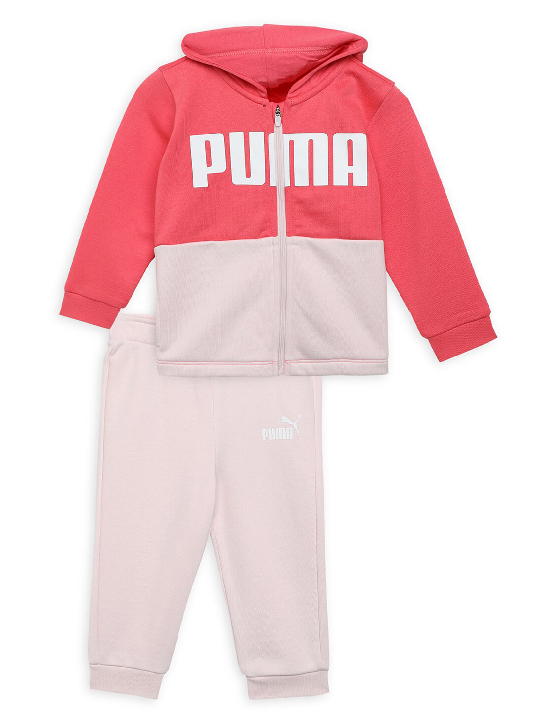 Buy Puma Minicats Kids Colourblocked Hooded Pure Cotton Sweatshirt With ...
