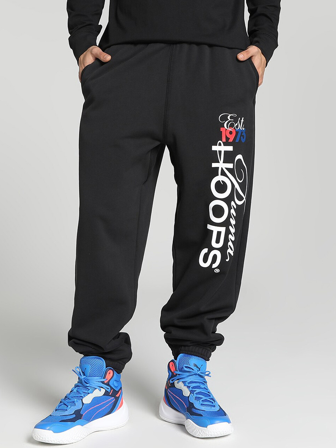 Buy Puma Men Printed Franchise Basketball Relaxed Fit Cotton Joggers ...