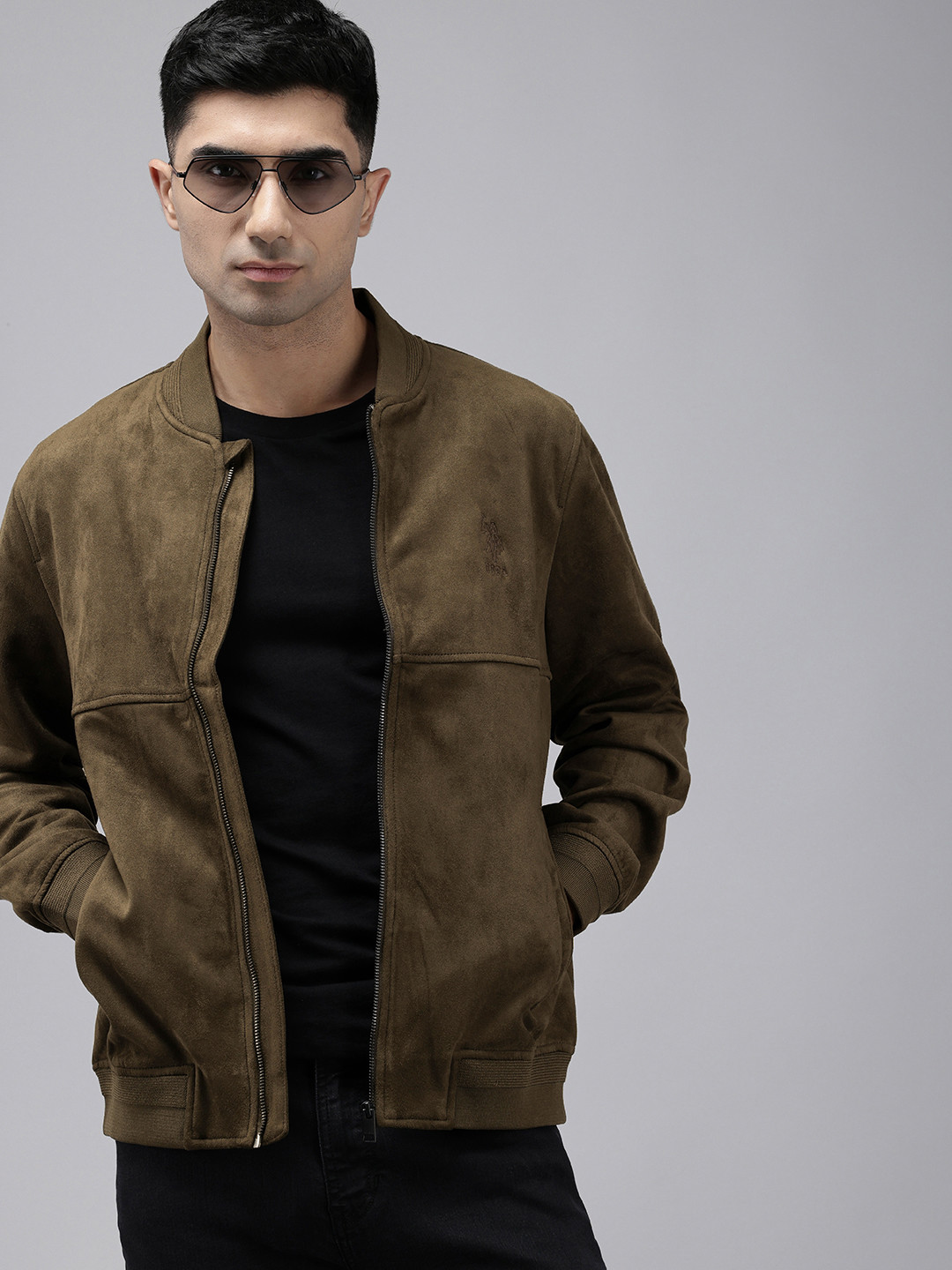 Buy U.S. Polo Assn. Long Sleeves Bomber Jacket - Jackets for Men ...