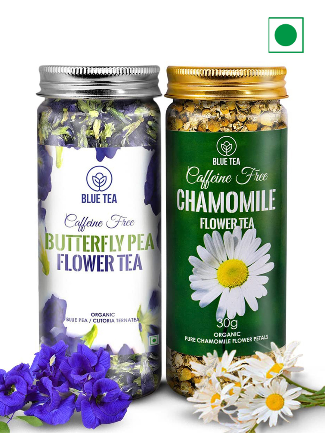 Buy BLUE TEA Butterfly Pea Flower And Chamomile Flower Tea - Tea for ...