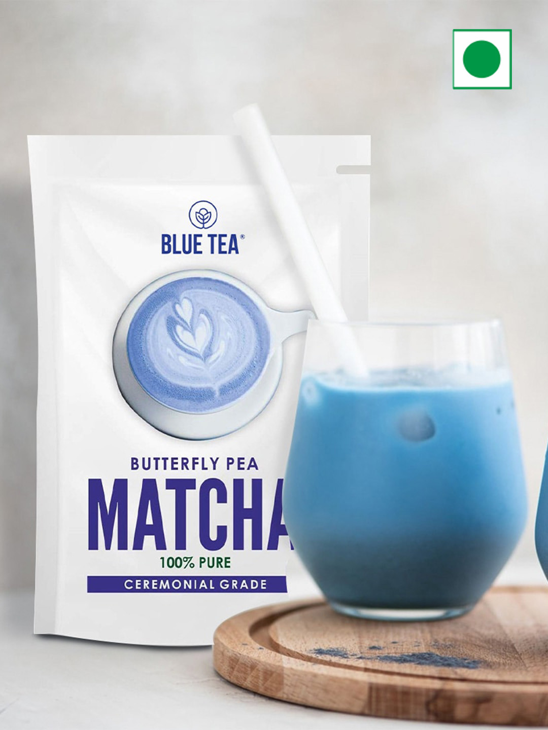 Buy BLUE TEA Organic Blue Matcha With Butterfly Pea Powder 50 G - Tea ...
