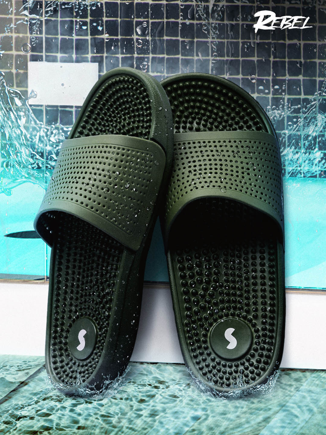 Buy SOLETHREADS REBEL Men ACCU WALK Ortho Textured Sliders - Flip Flops ...