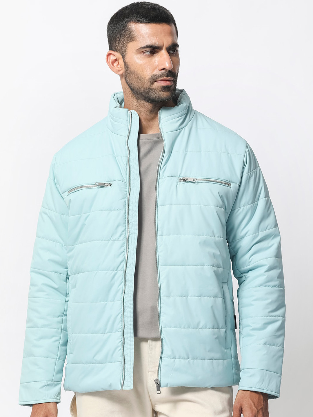 Buy RARE RABBIT Men Beylor Puffer Mock Collar Padded Jacket - Jackets ...