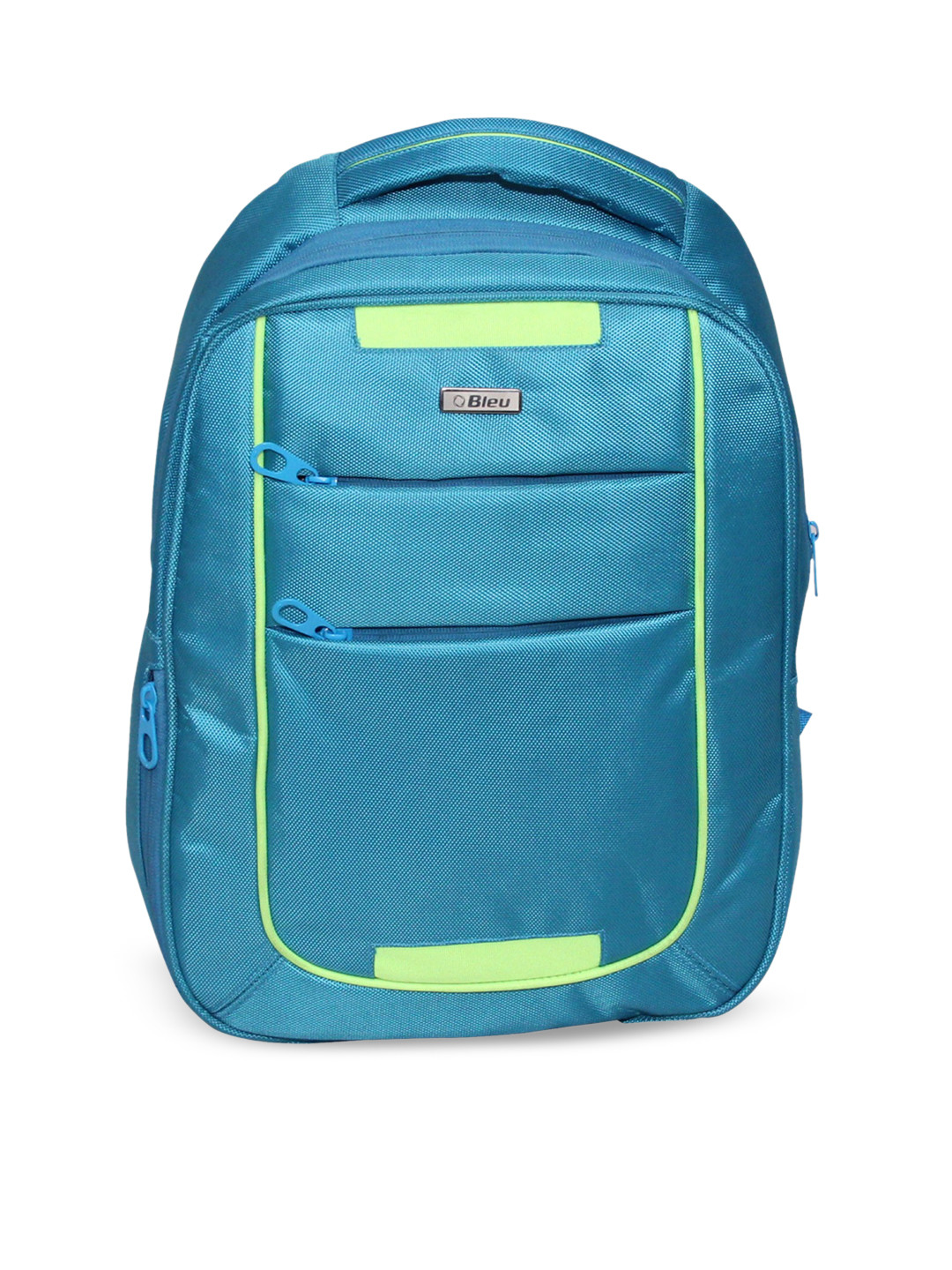 Buy Bleu Unisex Blue & Green Solid Backpack - Backpacks for Unisex ...