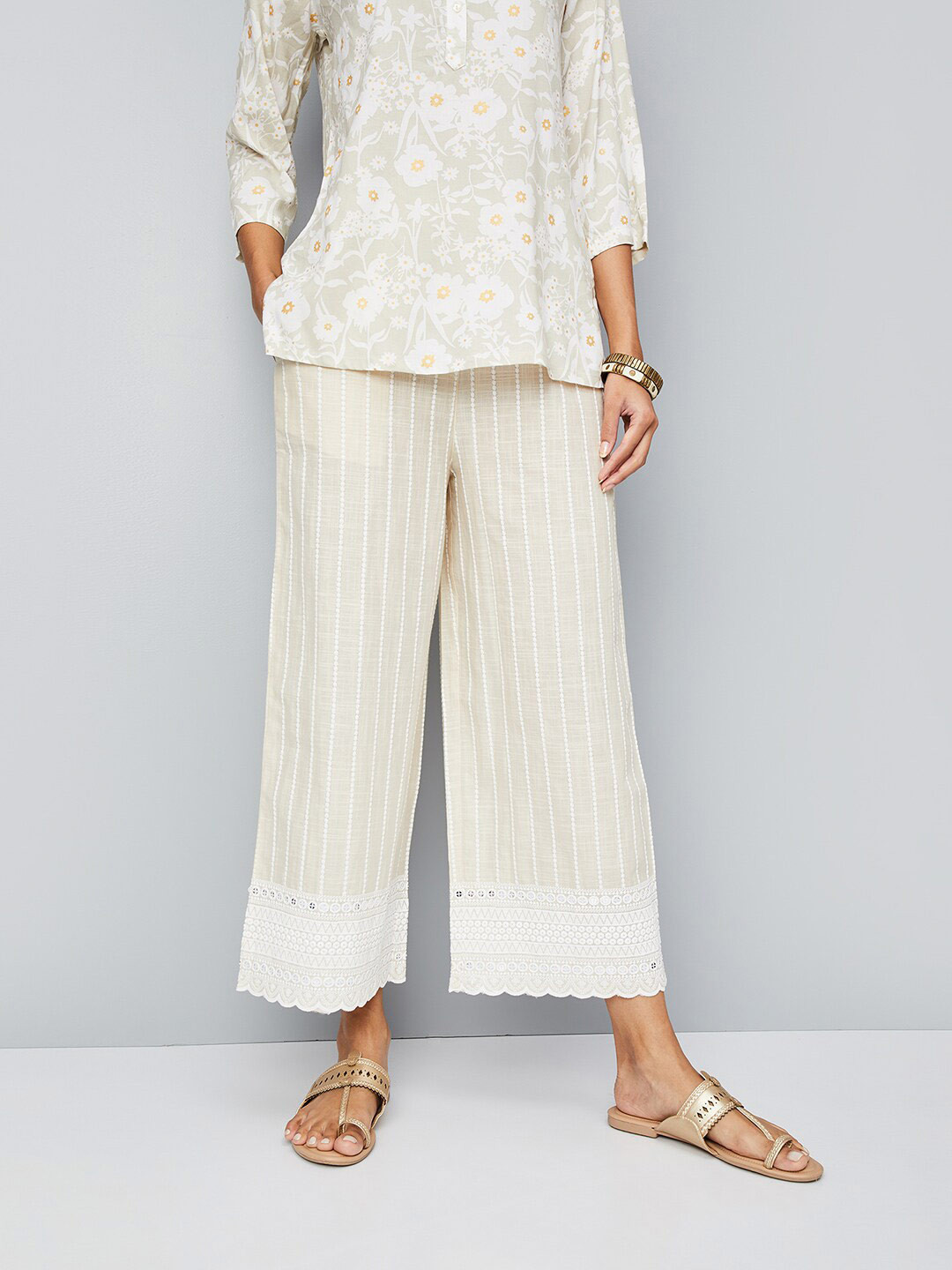 Buy Max Striped Straight Fit Palazzo - Palazzos for Women 25246520 | Myntra