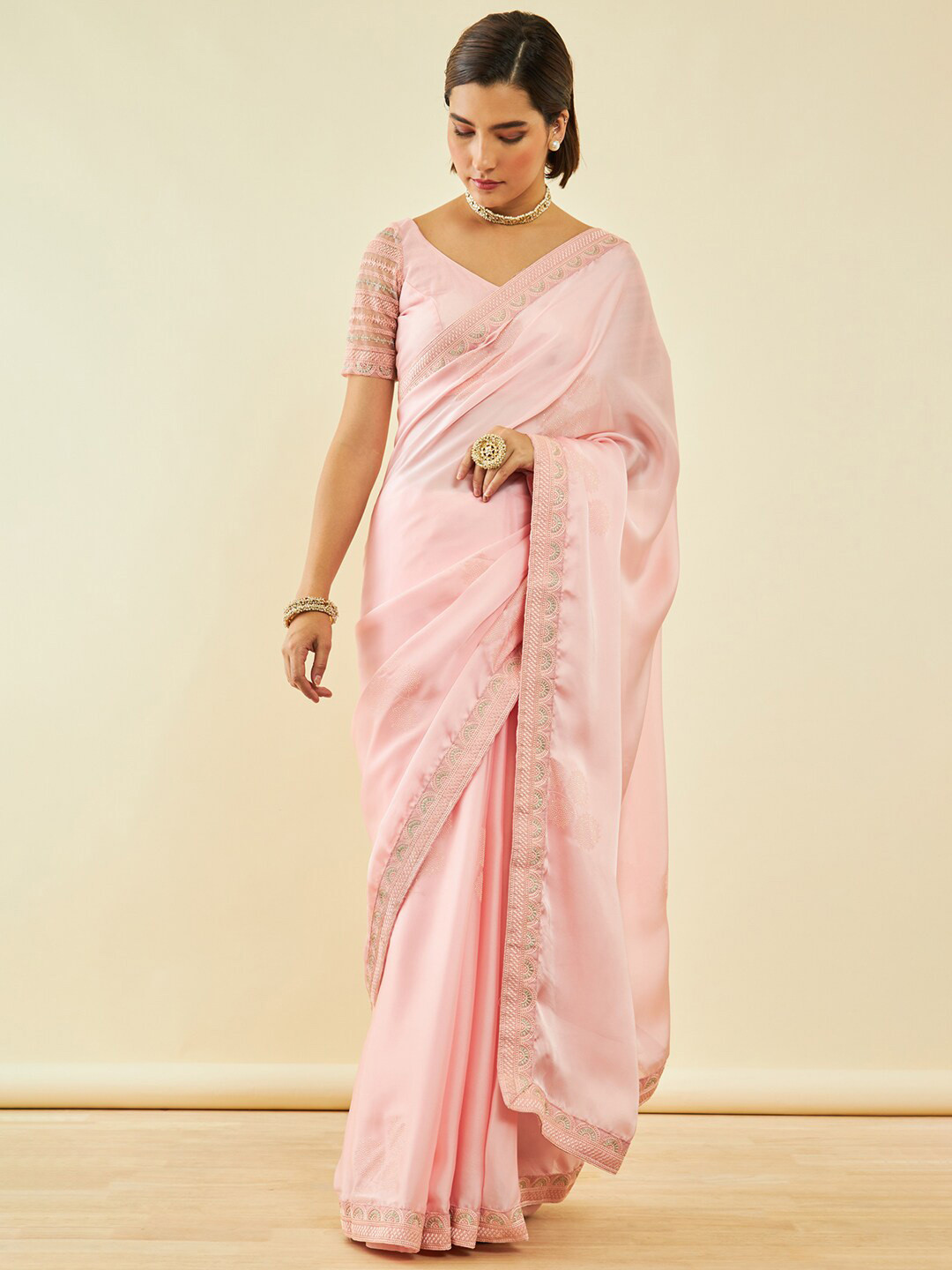 Buy Soch Floral Embroidered Saree - Sarees for Women 25249766 | Myntra