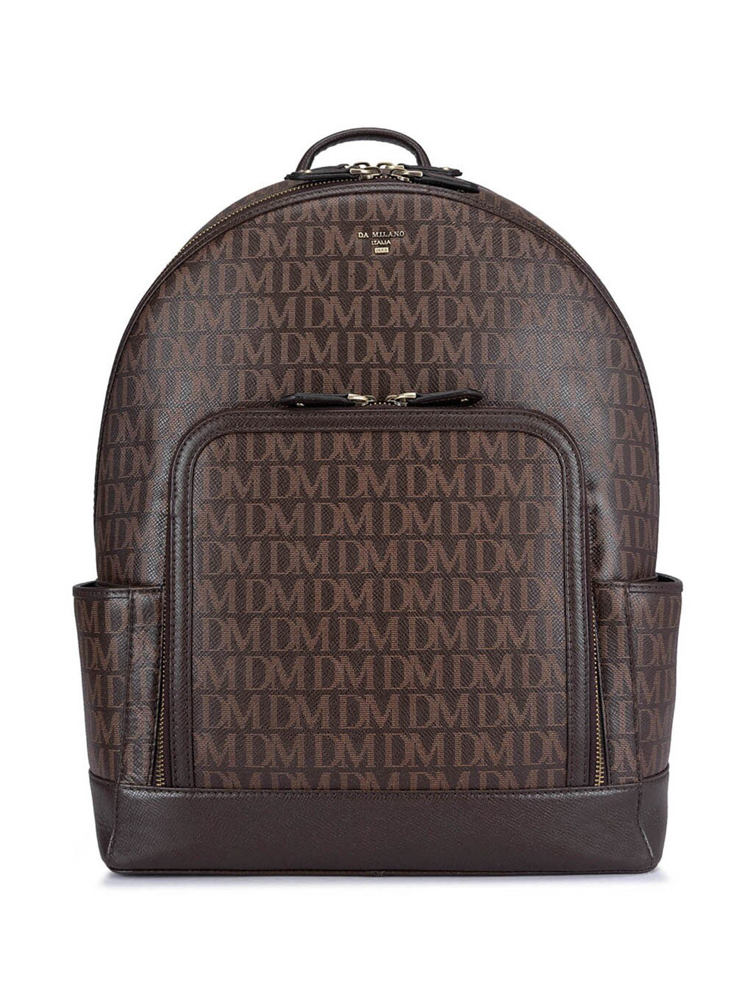 Buy Da Milano Men Typography Printed Leather Backpack - Backpacks for ...