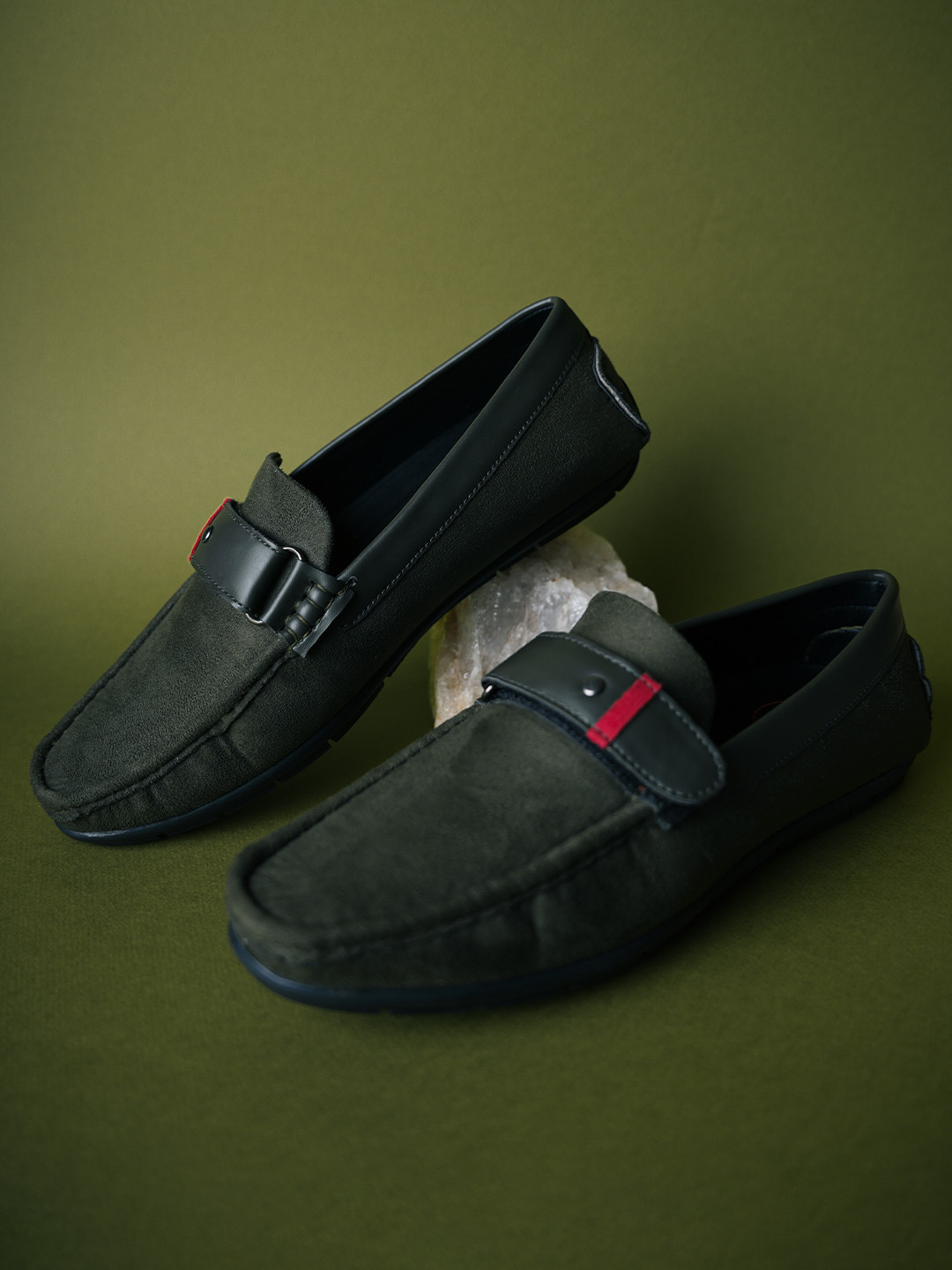 Buy MONKSTORY Men Velcro Detail Slip On Driving Shoes - Casual Shoes ...