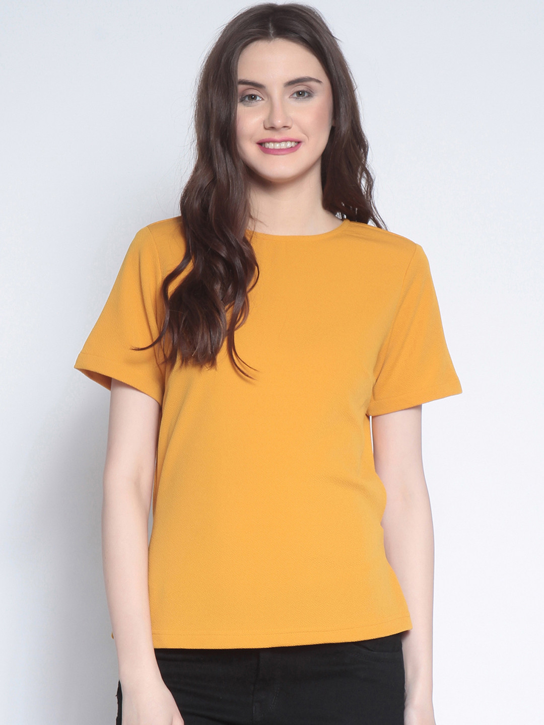 Buy RARE Women Mustard Solid Top - Tops for Women 2525428 | Myntra