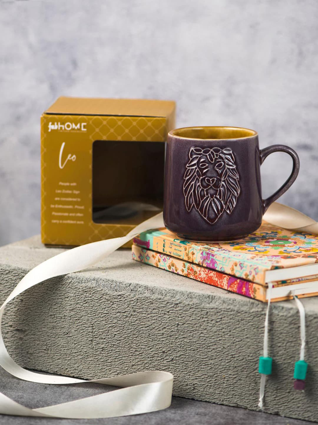 Buy Fabindia Purple Leo Ceramic Mug - Cups And Mugs for Unisex 25262512 ...