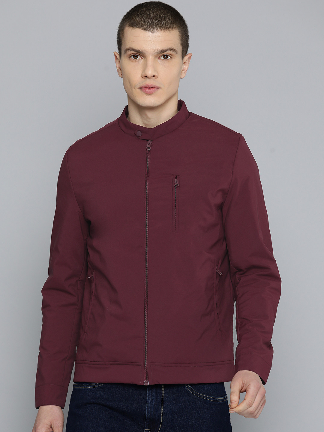 Buy Fort Collins Stand Collar Lightweight Sporty Jacket - Jackets for ...