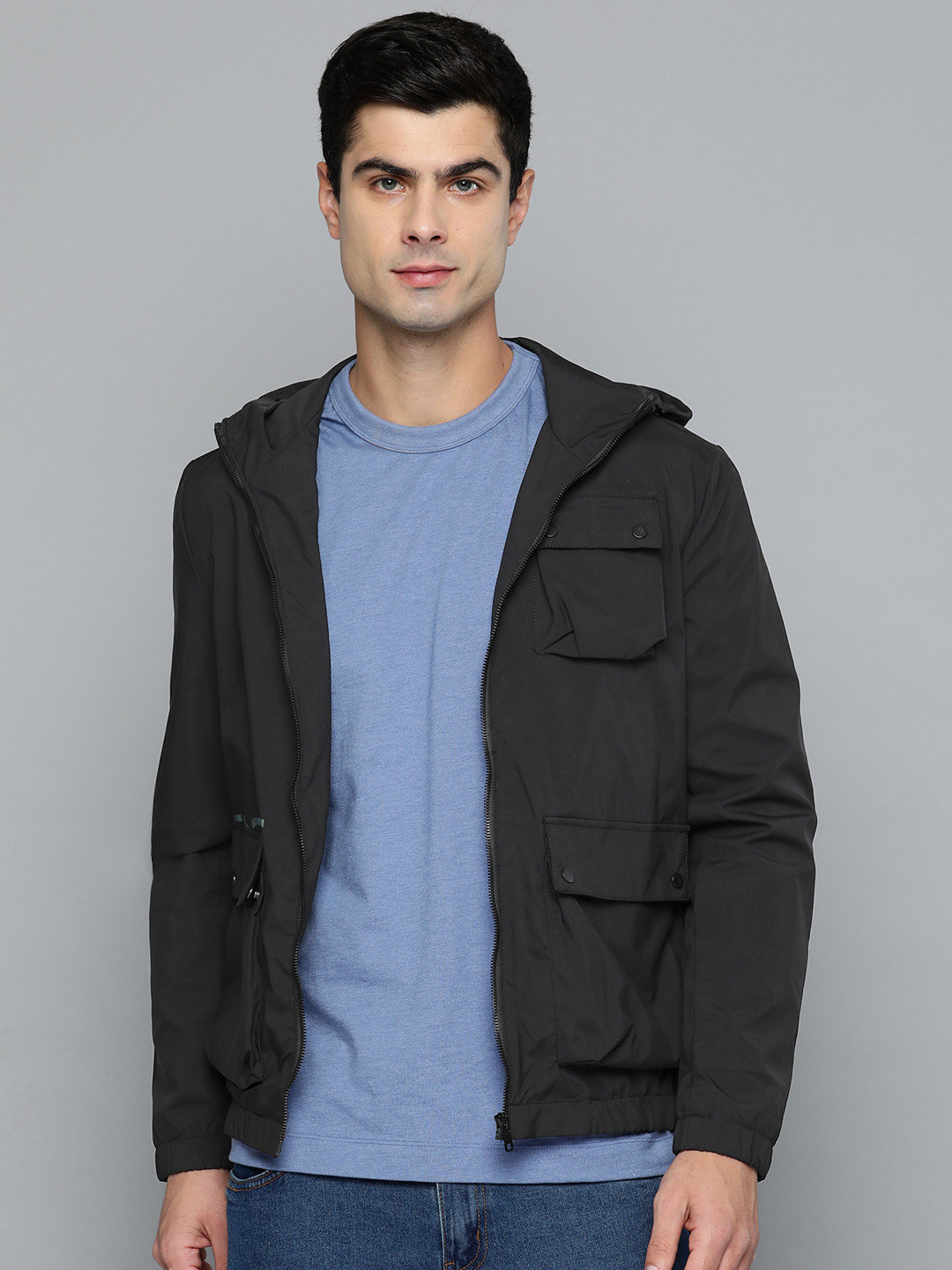 Buy Fort Collins Hooded Tailored Jacket - Jackets for Men 25265282 | Myntra