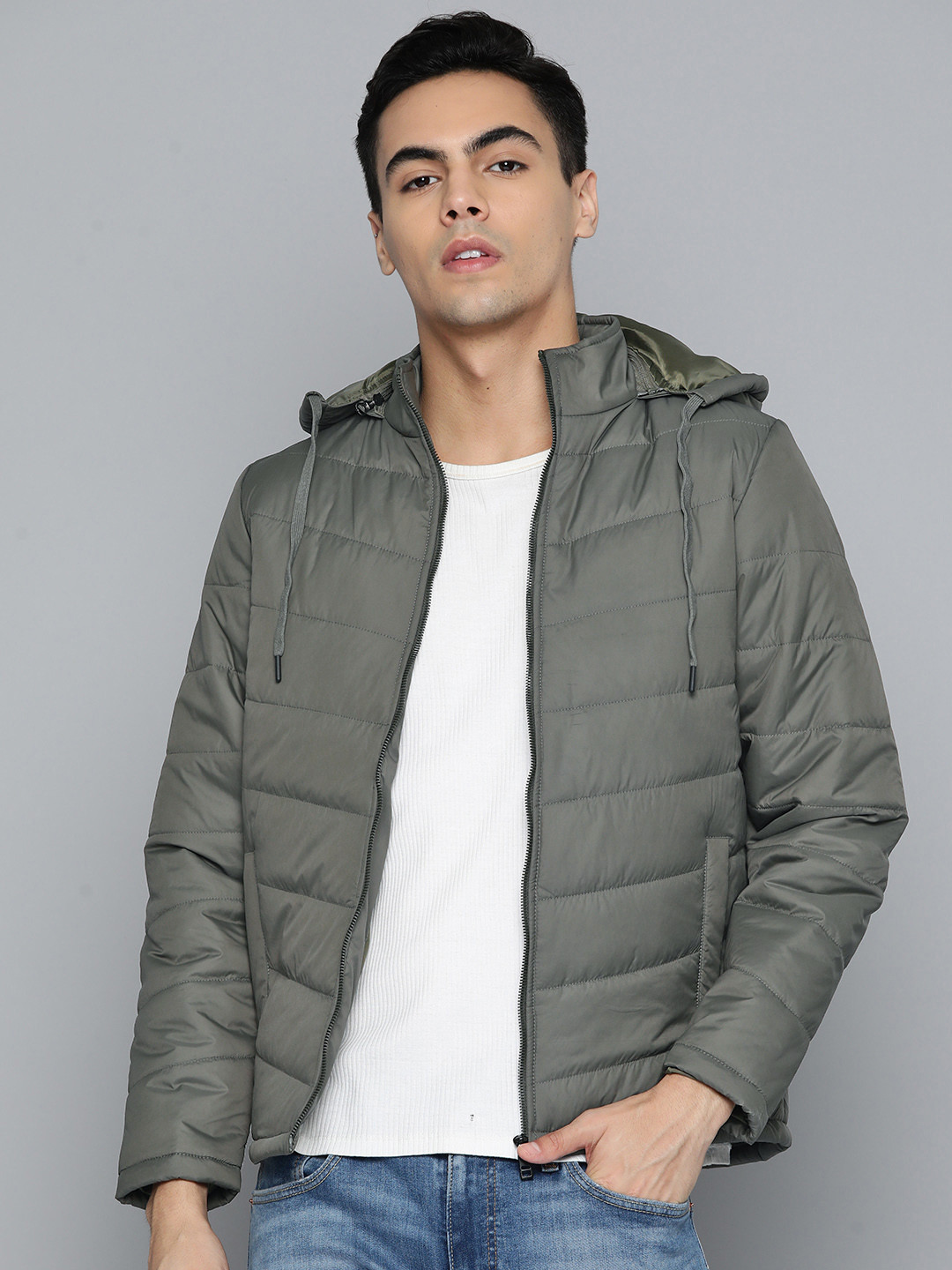 Buy Fort Collins Hooded Padded Jacket - Jackets for Men 25265336 | Myntra