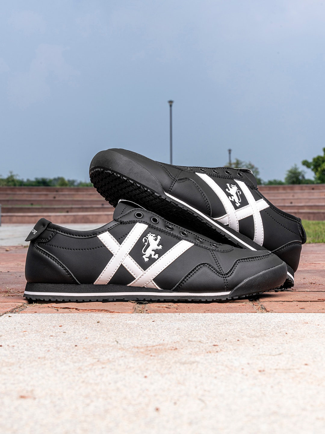 Buy Red Tape Men Striped Comfort Insole Slip Resistant Basics Slip On ...