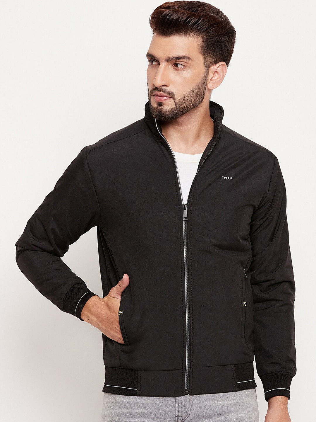 Buy Spirit Mock Collar Lightweight Sporty Jacket - Jackets for Men ...