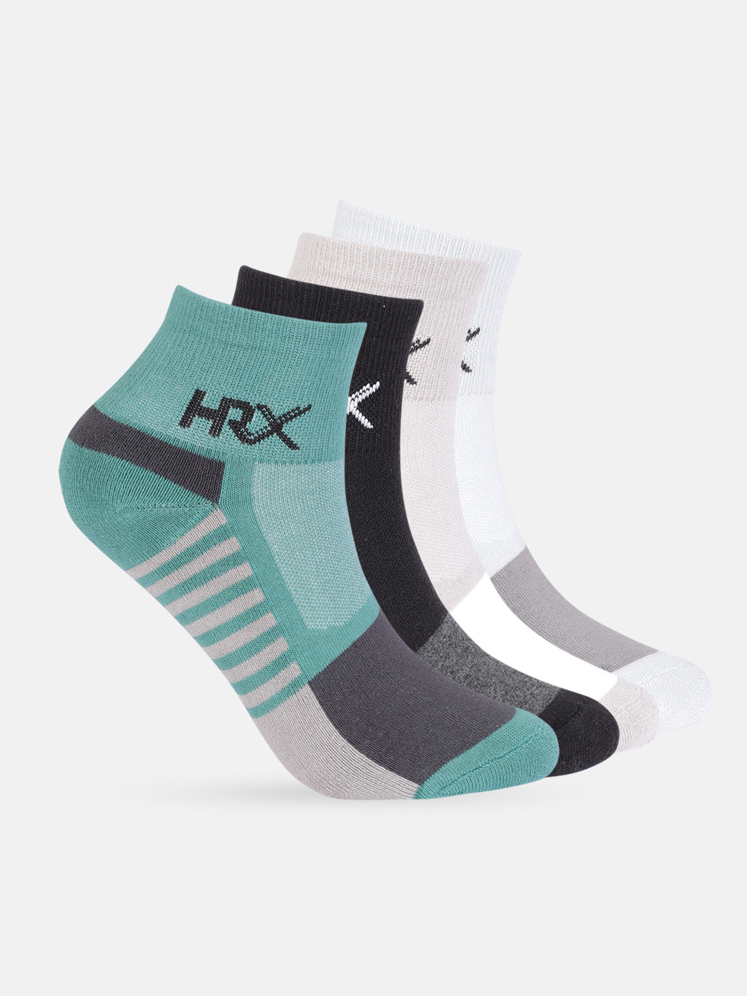 Buy HRX By Hrithik Roshan Men Set Of 4 Assorted Above Ankle Length ...