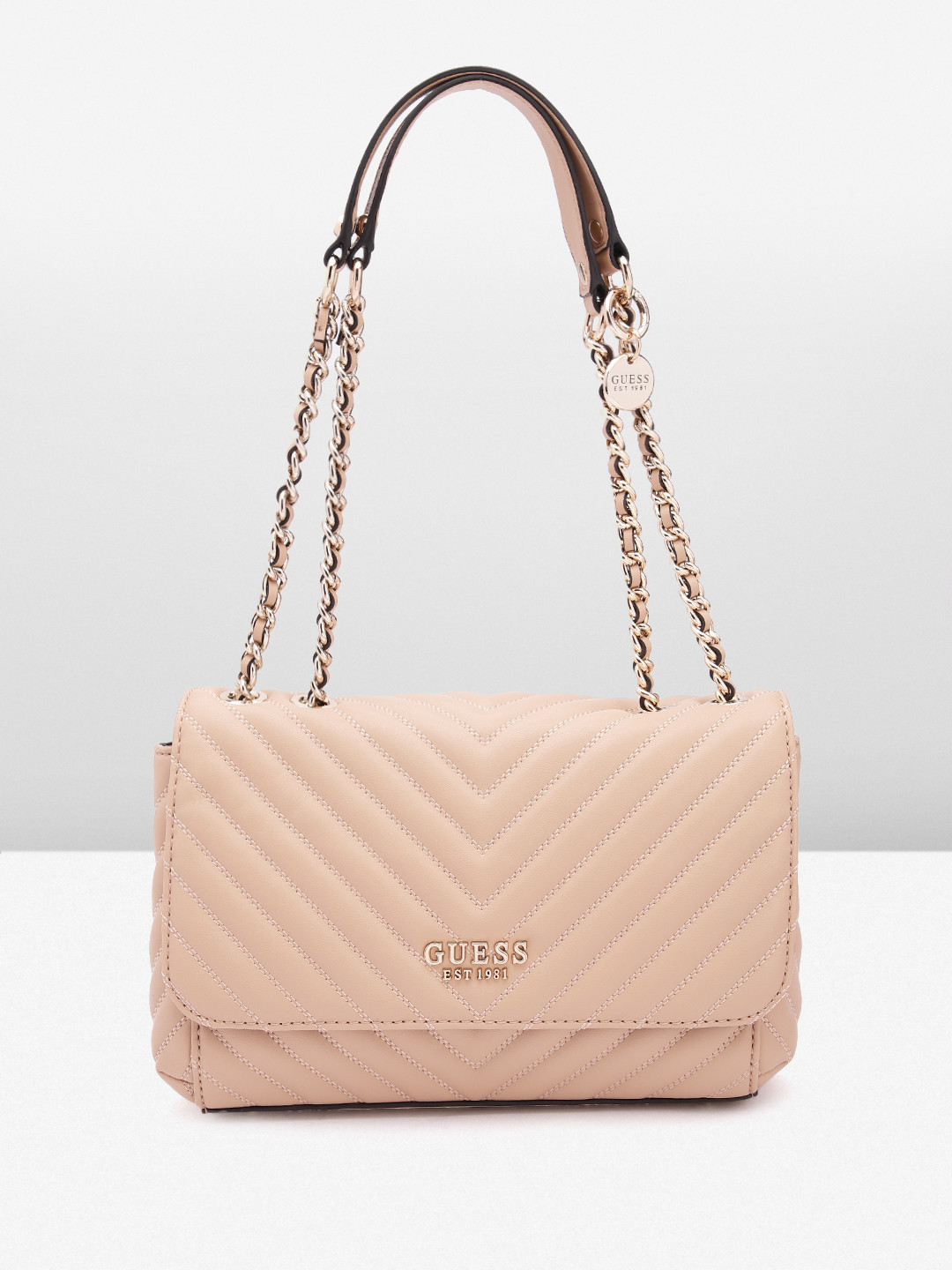 Buy GUESS Quilted Detail Structured Shoulder Bag - Handbags for Women ...