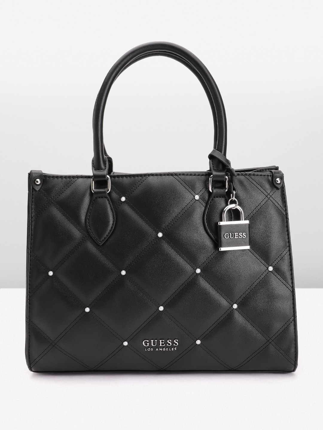 Buy GUESS Structured Shoulder Bag With Quilted Detail - Handbags for ...