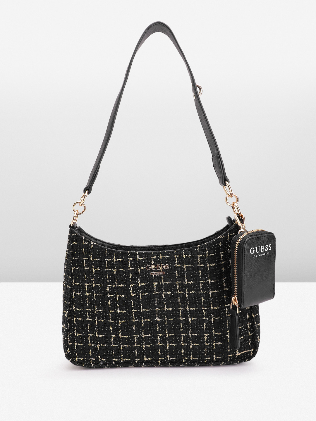 Buy GUESS Woven Design Structured Shoulder Bag - Handbags for Women ...