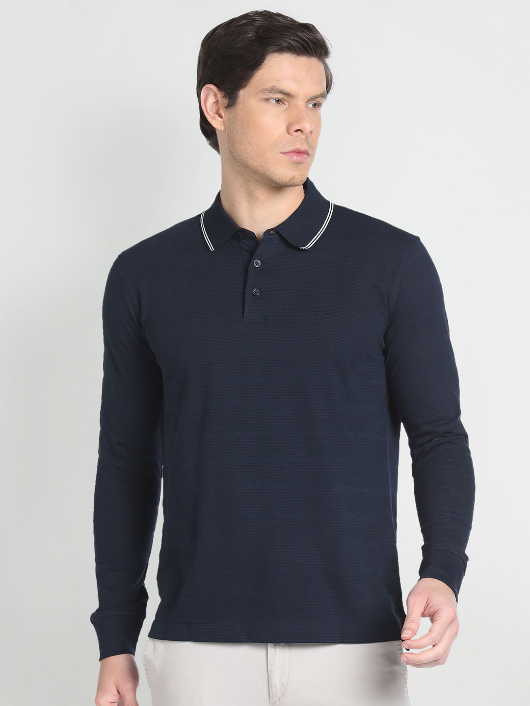 Buy Arrow Polo Collar Long Sleeve Regular T Shirt - Tshirts for Men ...