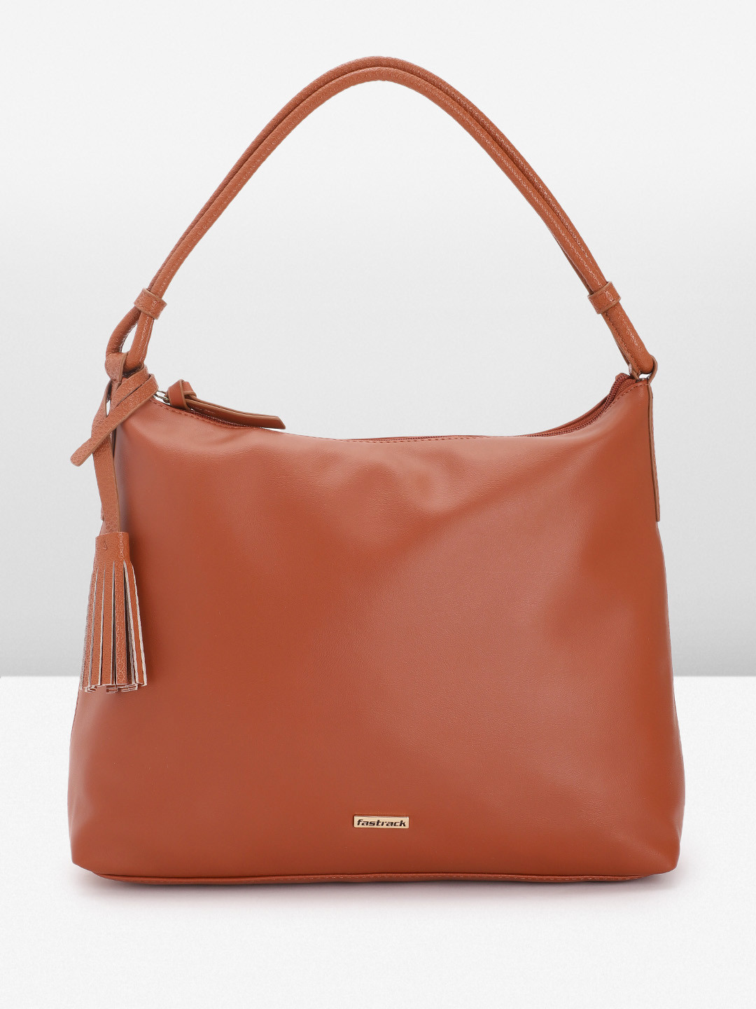 Buy Fastrack Solid Structured Shoulder Bag With Fringed Tasselled ...