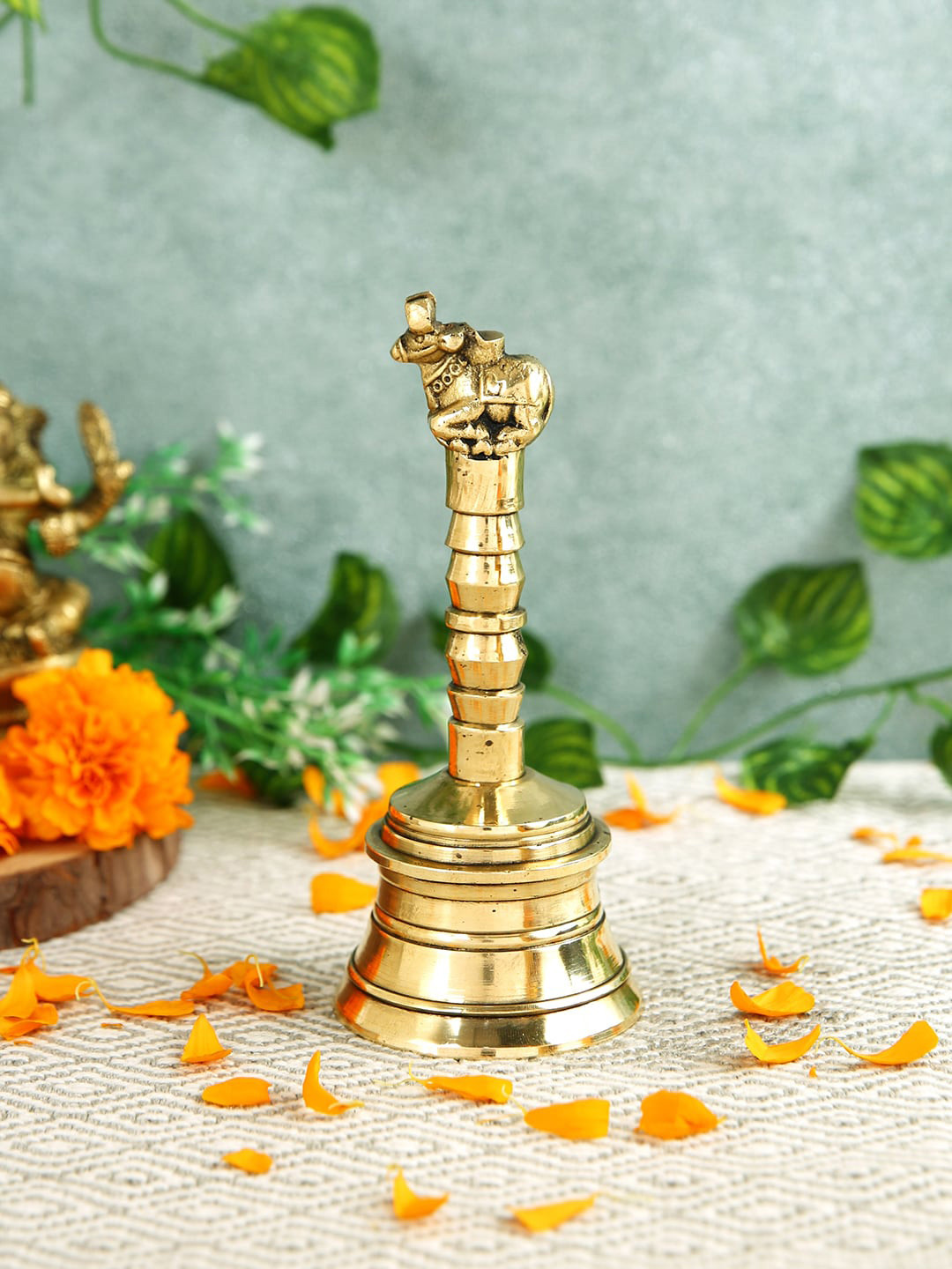 Buy Imli Street Yellow Nandi Aarti Bell Showpiece - Showpieces for ...