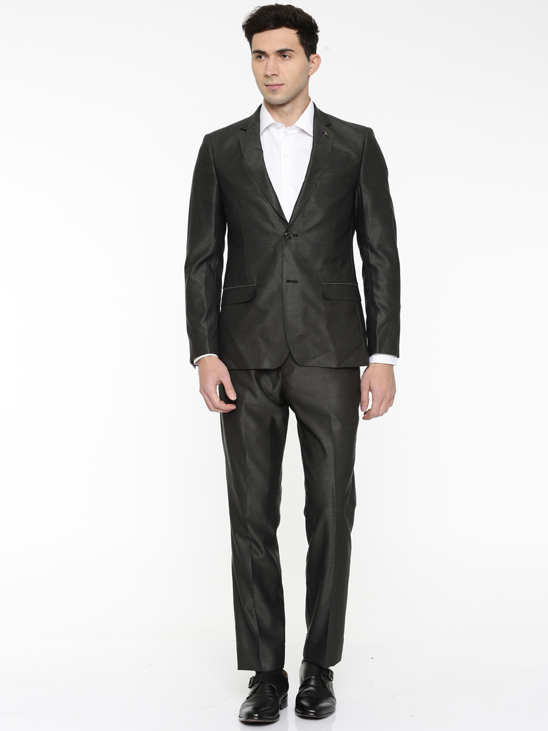 Buy Arrow Men Grey Tailored Fit Formal Suit - Suits for Men 2528914 ...