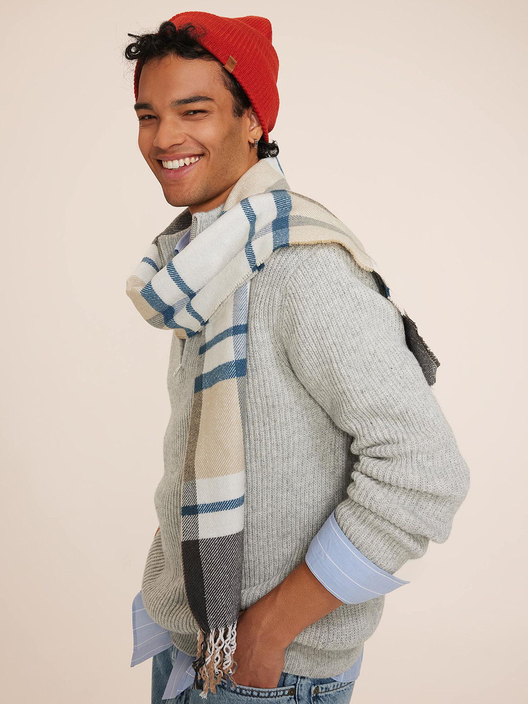 Buy DeFacto Men Checked Acrylic Scarf - Scarves for Men 25289150 | Myntra