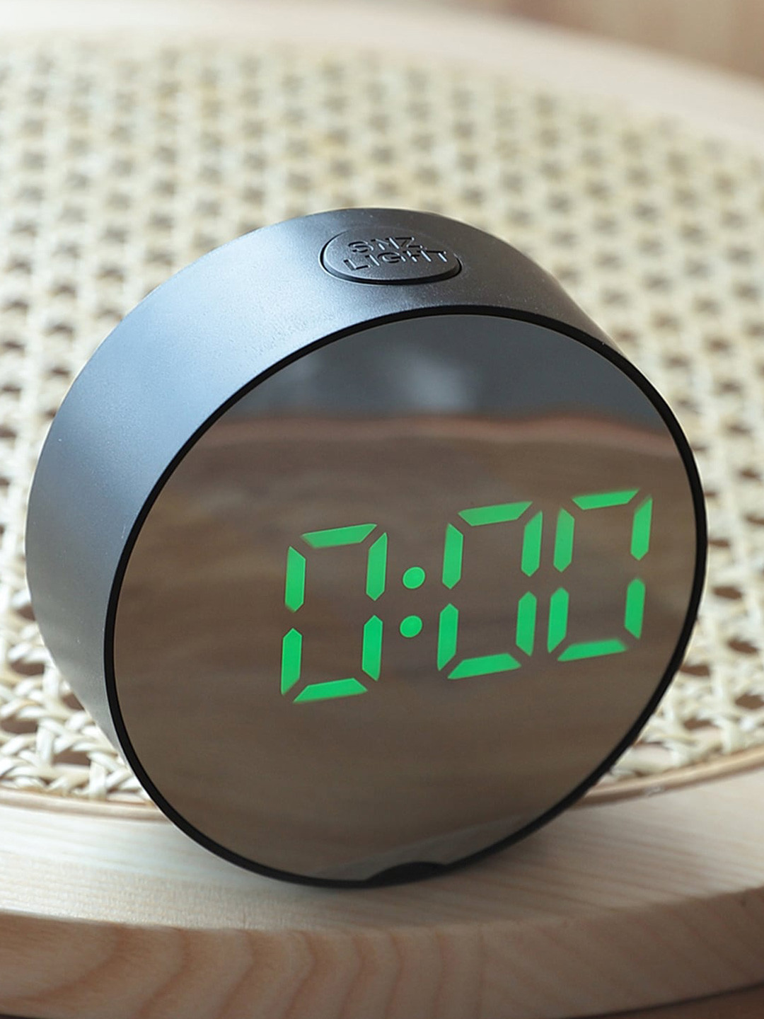 Buy Kuber Industries Black Contemporary Alarm Clock - Clocks for Unisex ...