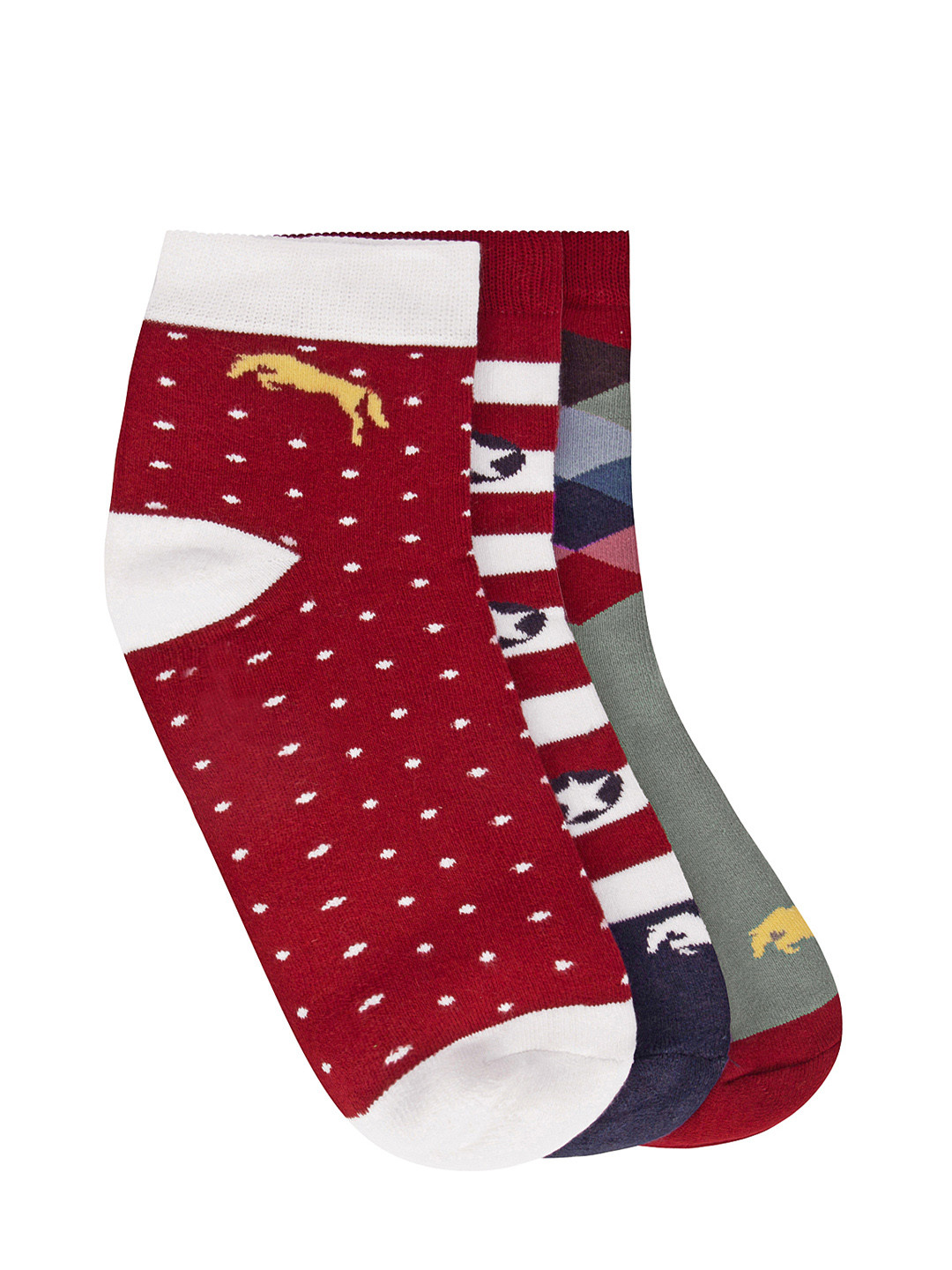 Buy JUMP USA Men Pack Of 3 Ankle Length Socks - Socks for Men 2529020 ...