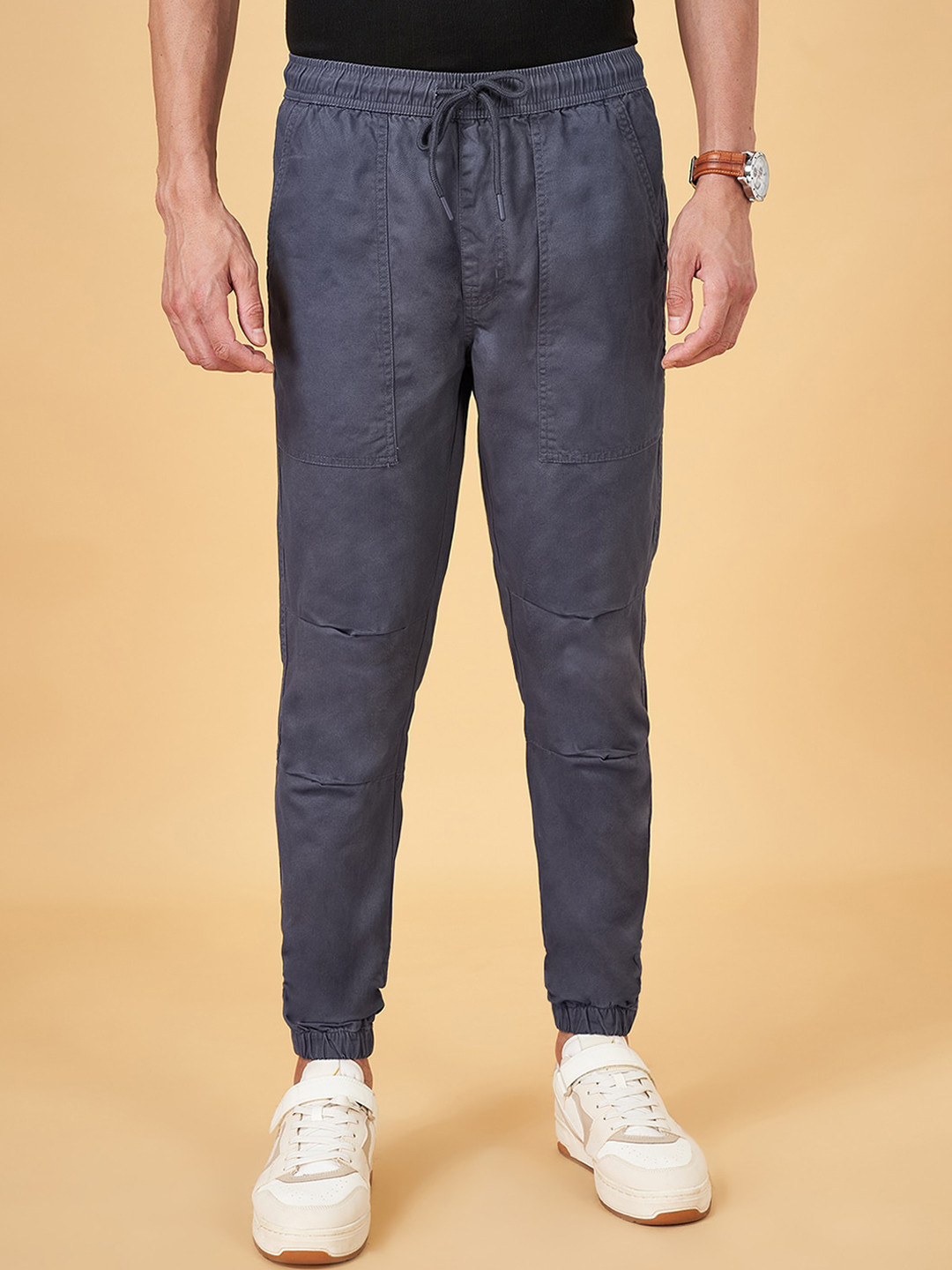 Buy Urban Ranger By Pantaloons Men Mid Rise Slim Fit Joggers - Trousers ...