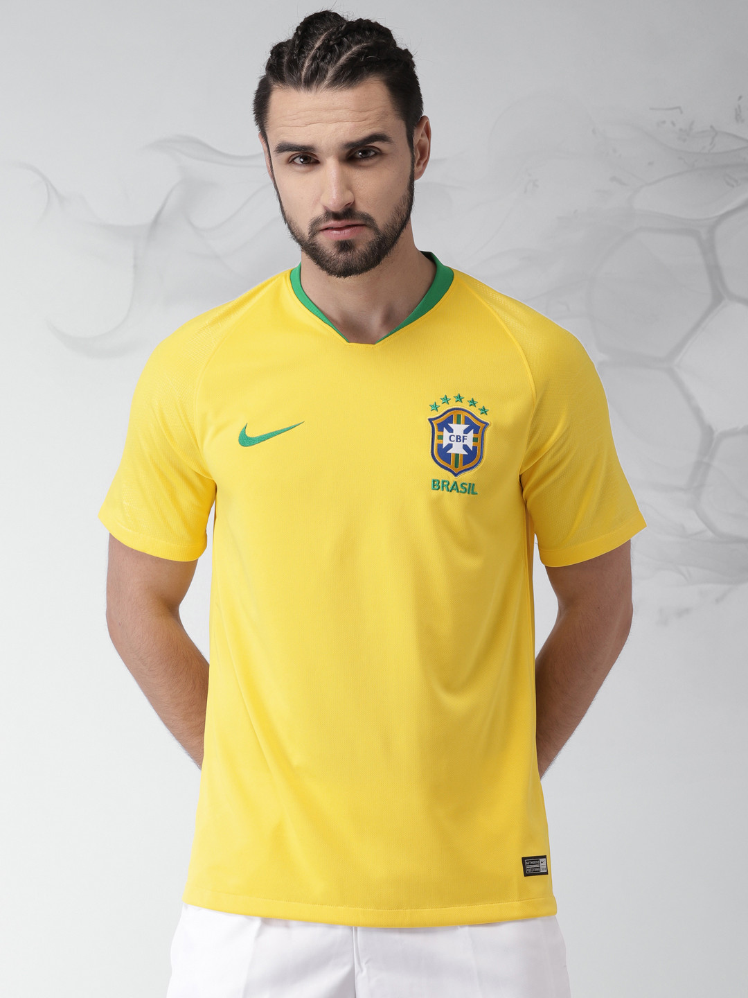 Buy Nike Men Yellow Brazil CBF Stadium Home Jersey - Tshirts for Men ...