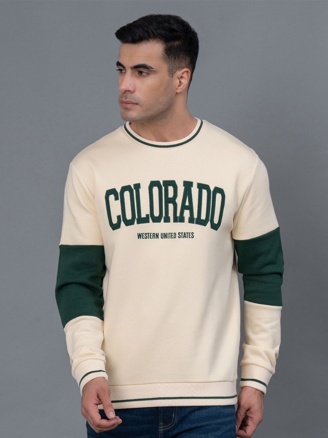 Buy Red Tape Typography Printed Pullover Sweatshirt - Sweatshirts for ...