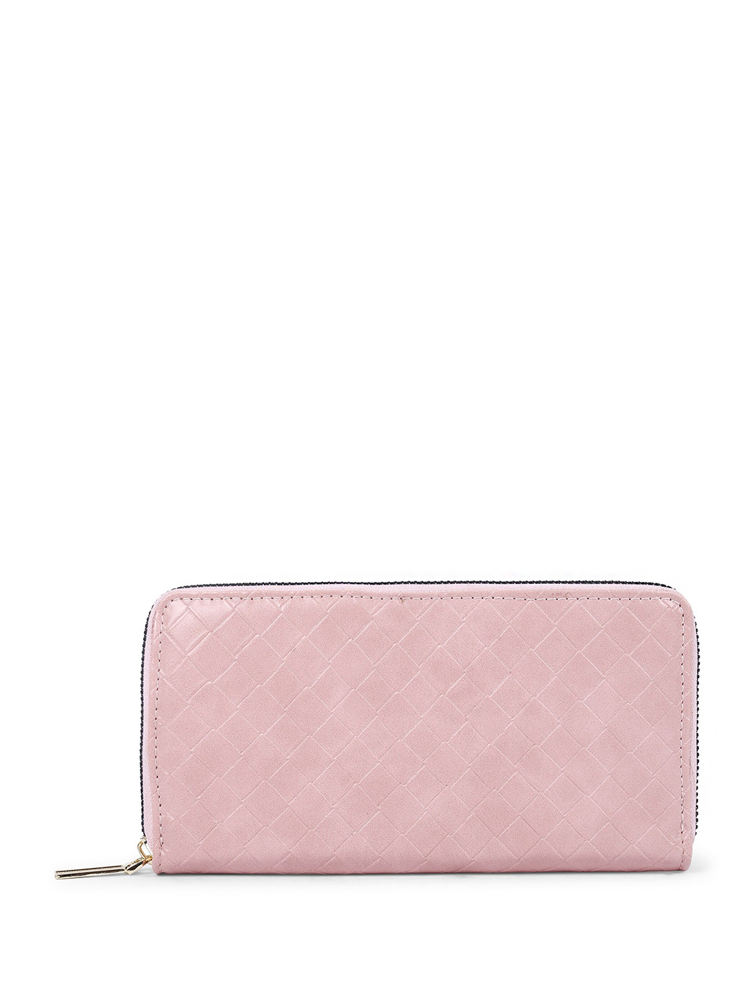 Buy DressBerry Women Pink Checked Zip Around Wallet - Wallets for Women ...