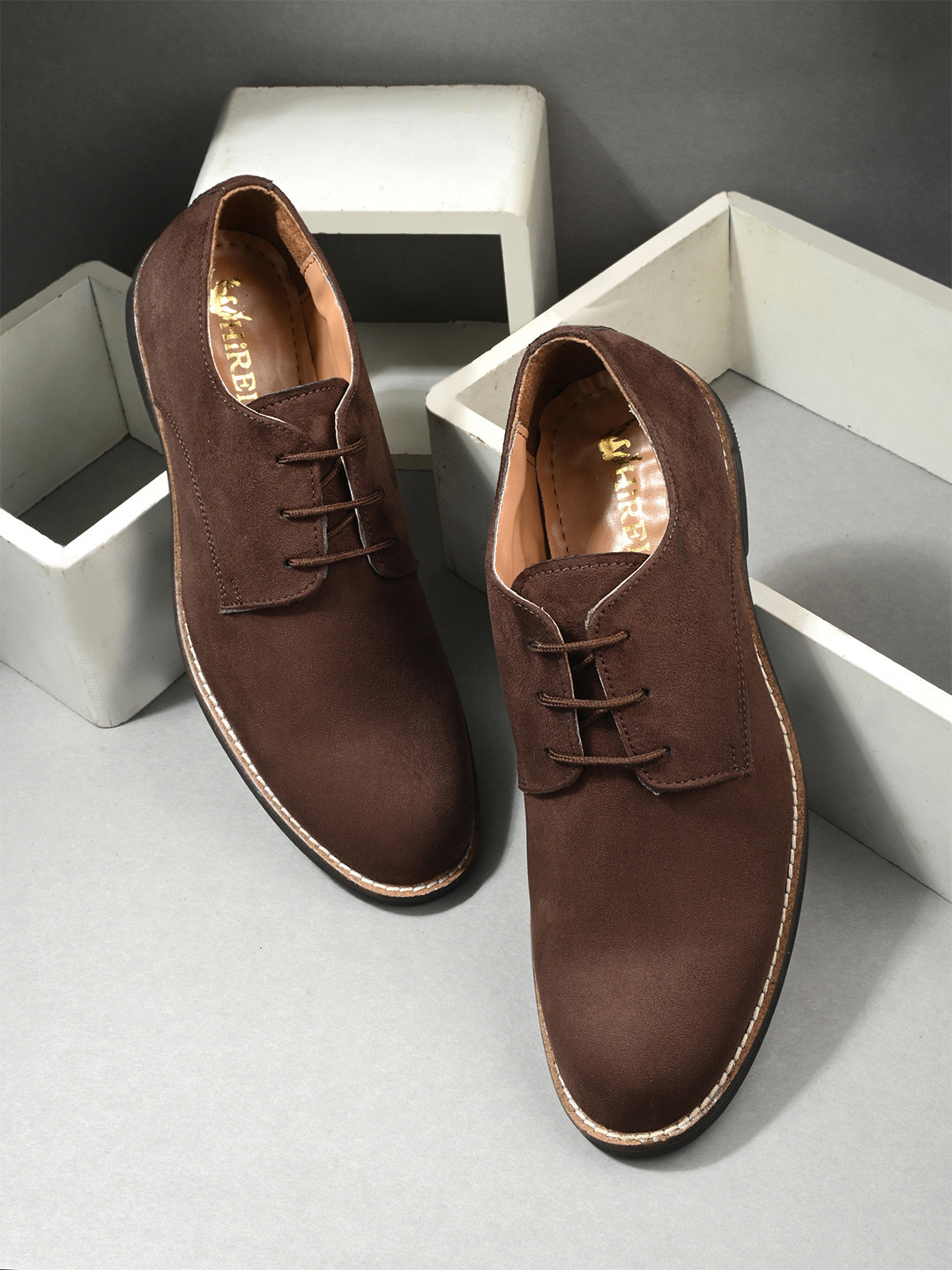 Buy Hirels Men Brown Suede Derbys - Casual Shoes for Men 2530010 | Myntra